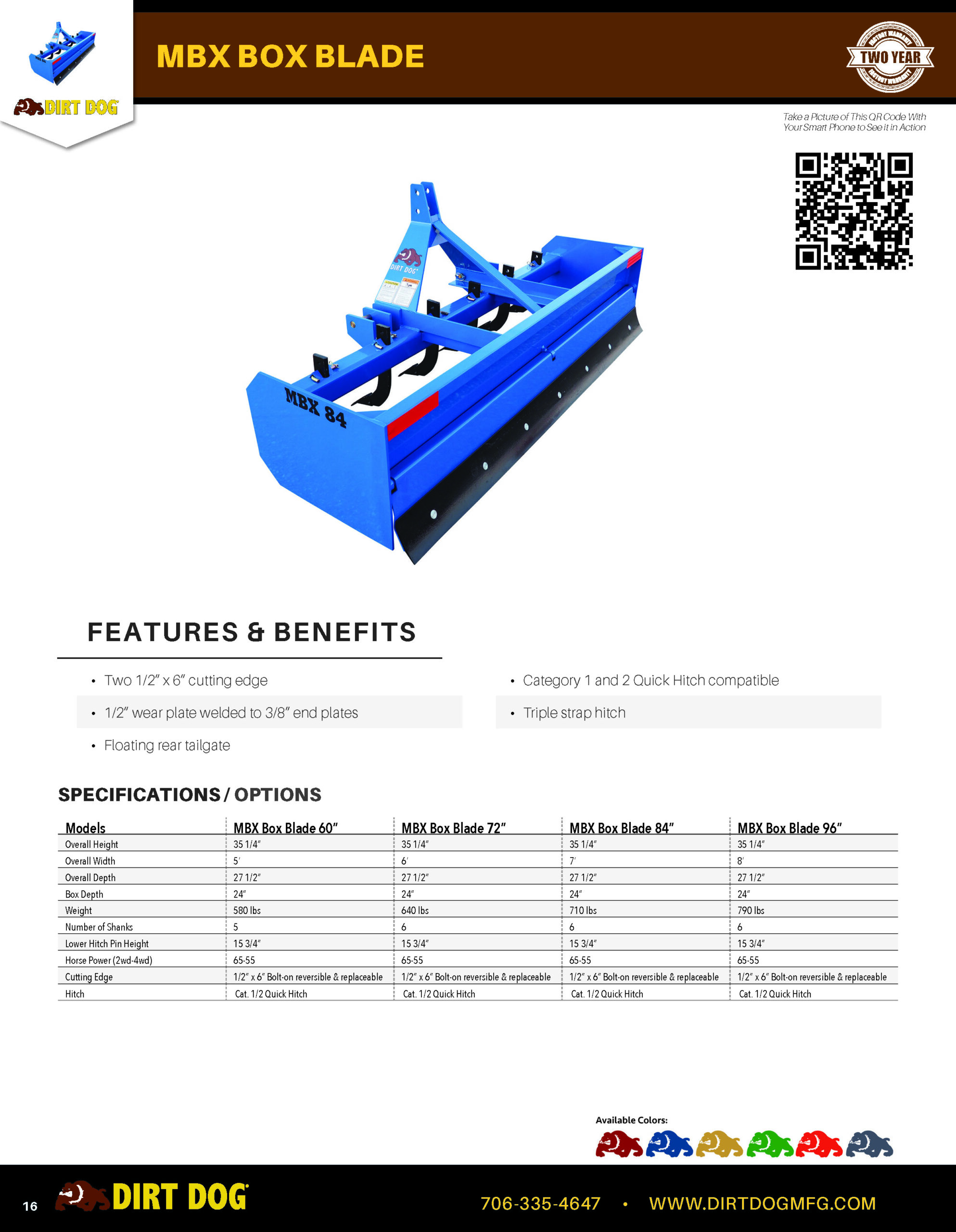 HD Box Blade (30-65 HP) - Dirt Dog Manufacturing